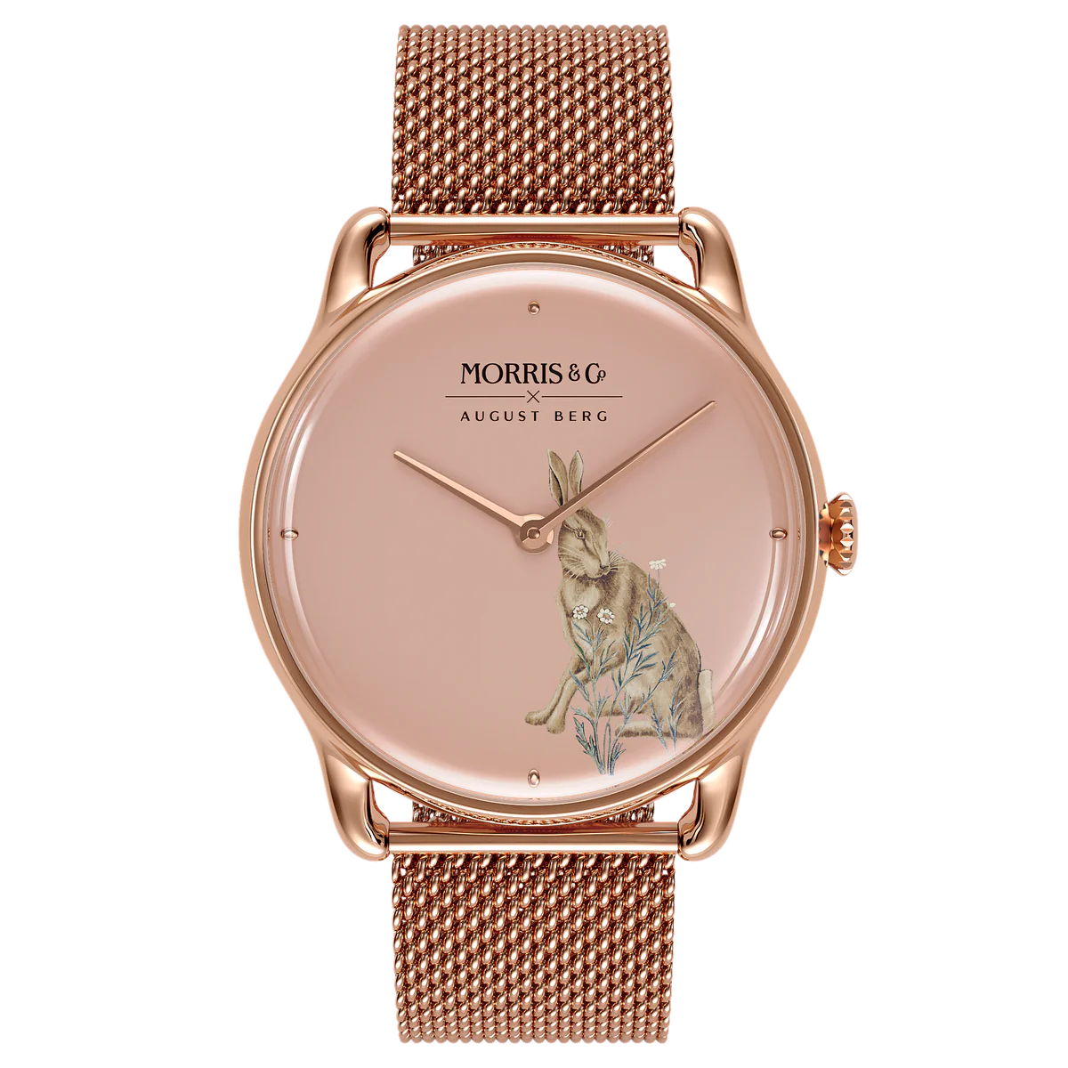 MORRIS & CO PRIMROSE Forest Hare Rose Gold Mesh